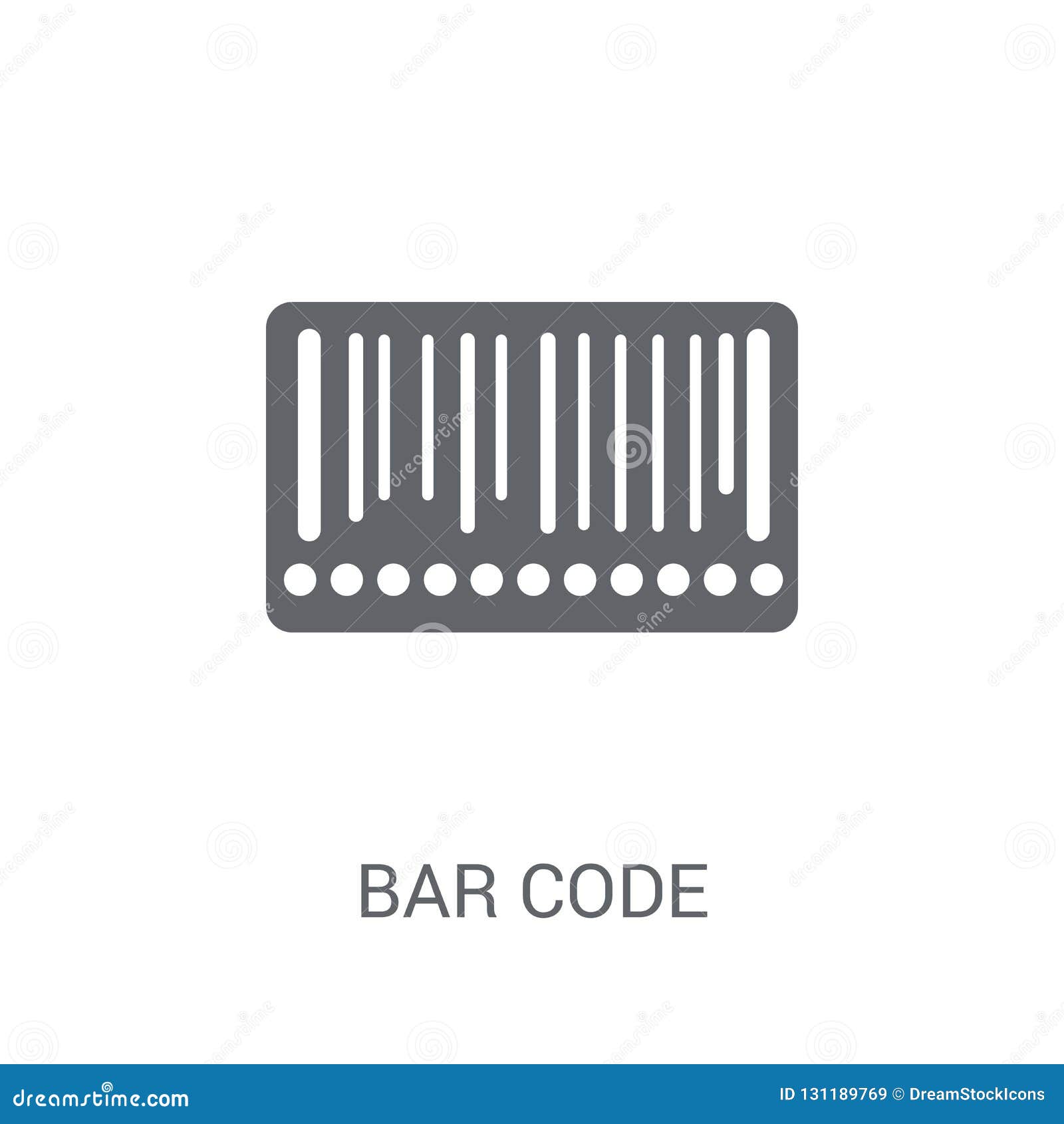 Bar Code Icon. Trendy Bar Code Logo Concept on White Background Stock ...