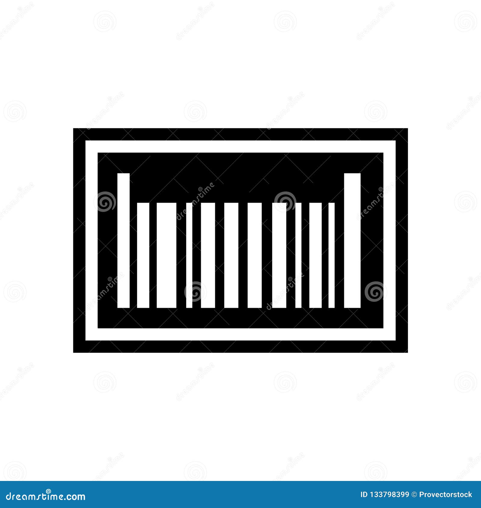 Bar Code Icon Vector Isolated On White Background, Bar Code Sign Stock ...