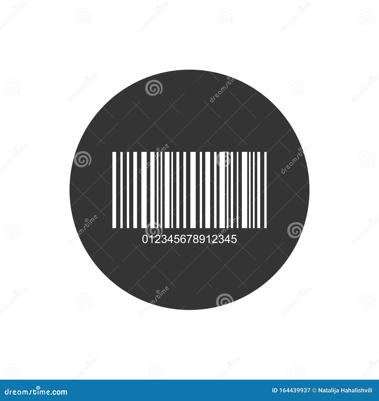 Bar Code Icon Vector with Numbers and Pattern of Parallel Lines Flat ...