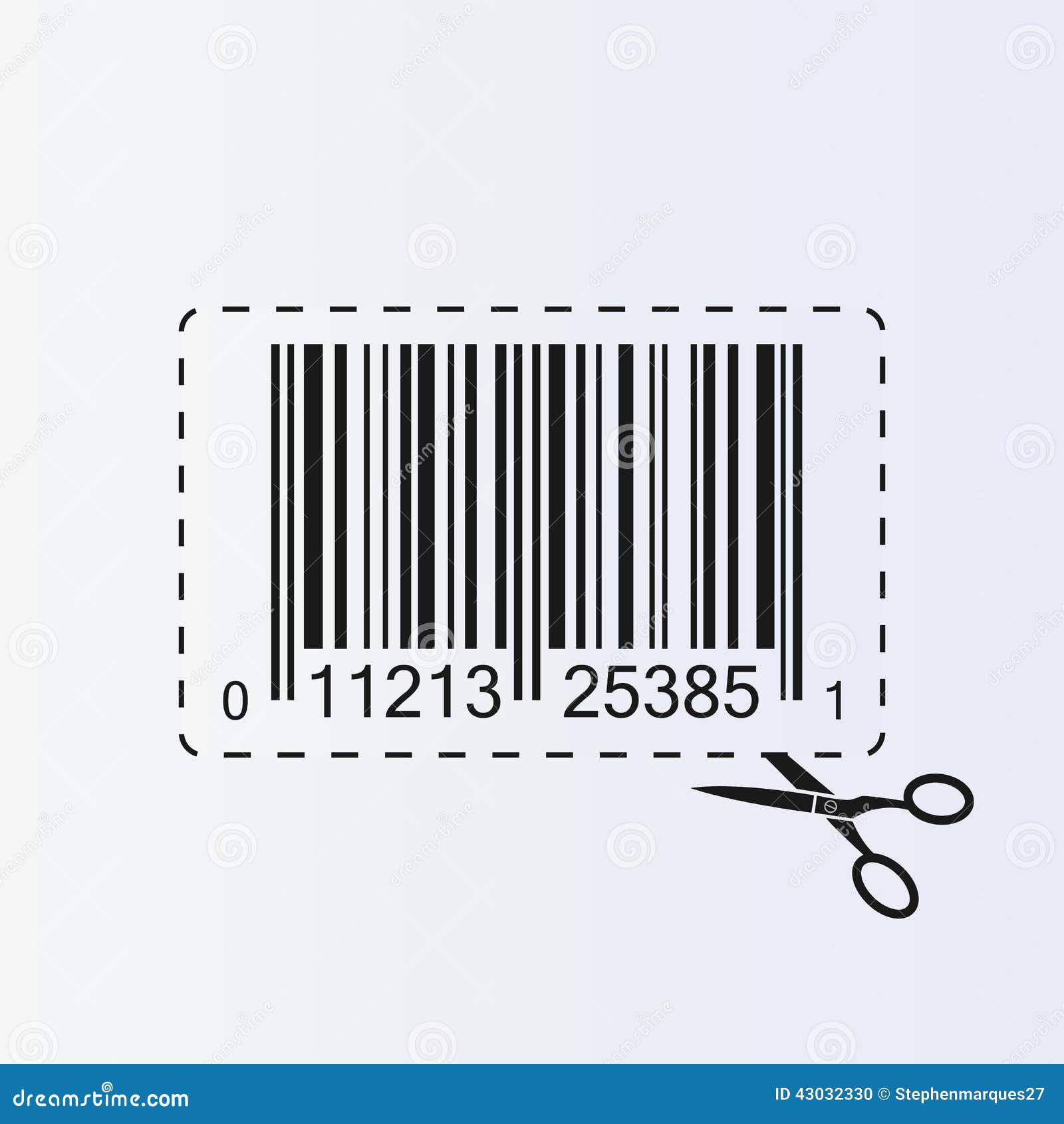 Bar Code Illustration on a Grey Background Stock Vector - Illustration ...