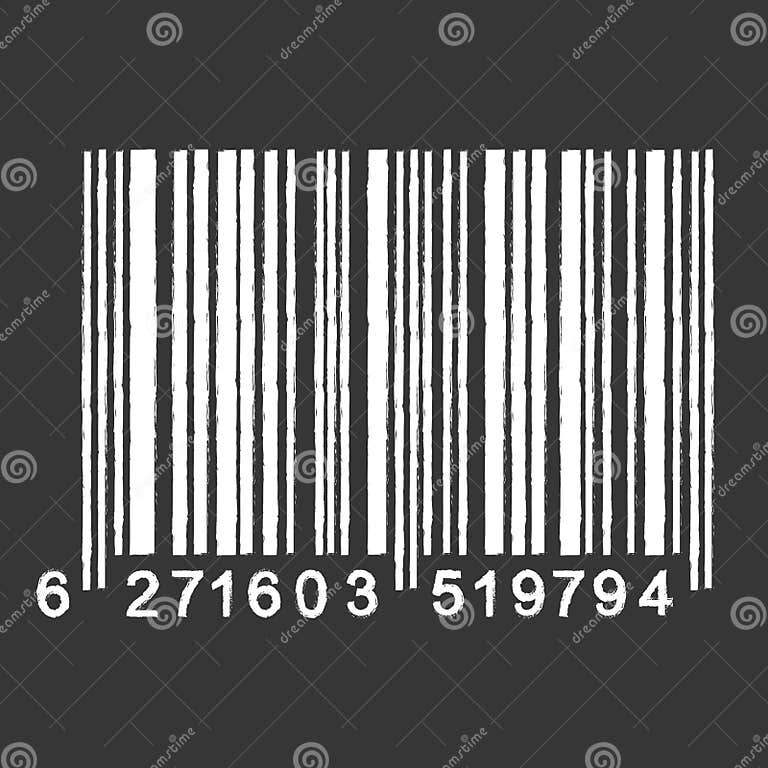Bar Code Isolated on Gray Background. Universal Product Scan Code in ...
