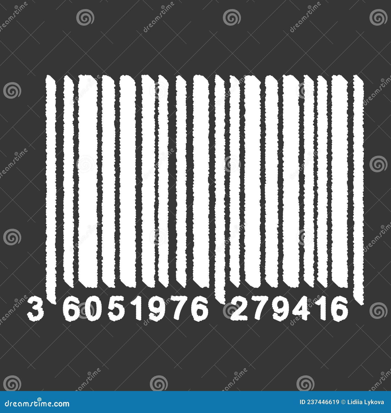 Bar Code Isolated on Gray Background. Universal Product Scan Code in ...