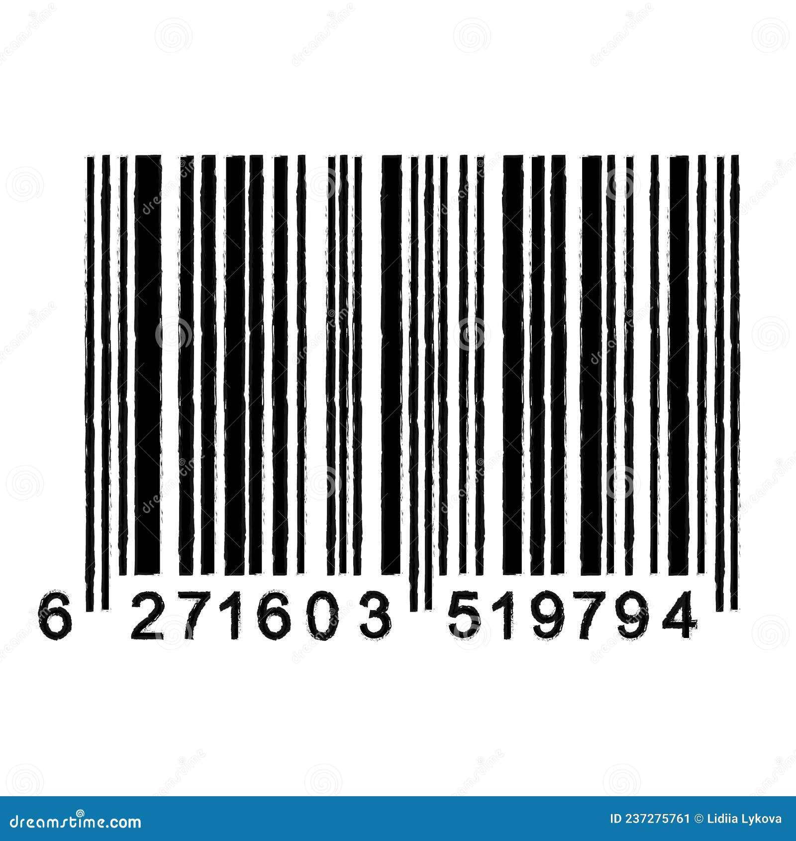 Bar Code Isolated on White Background. Universal Product Scan Code in ...