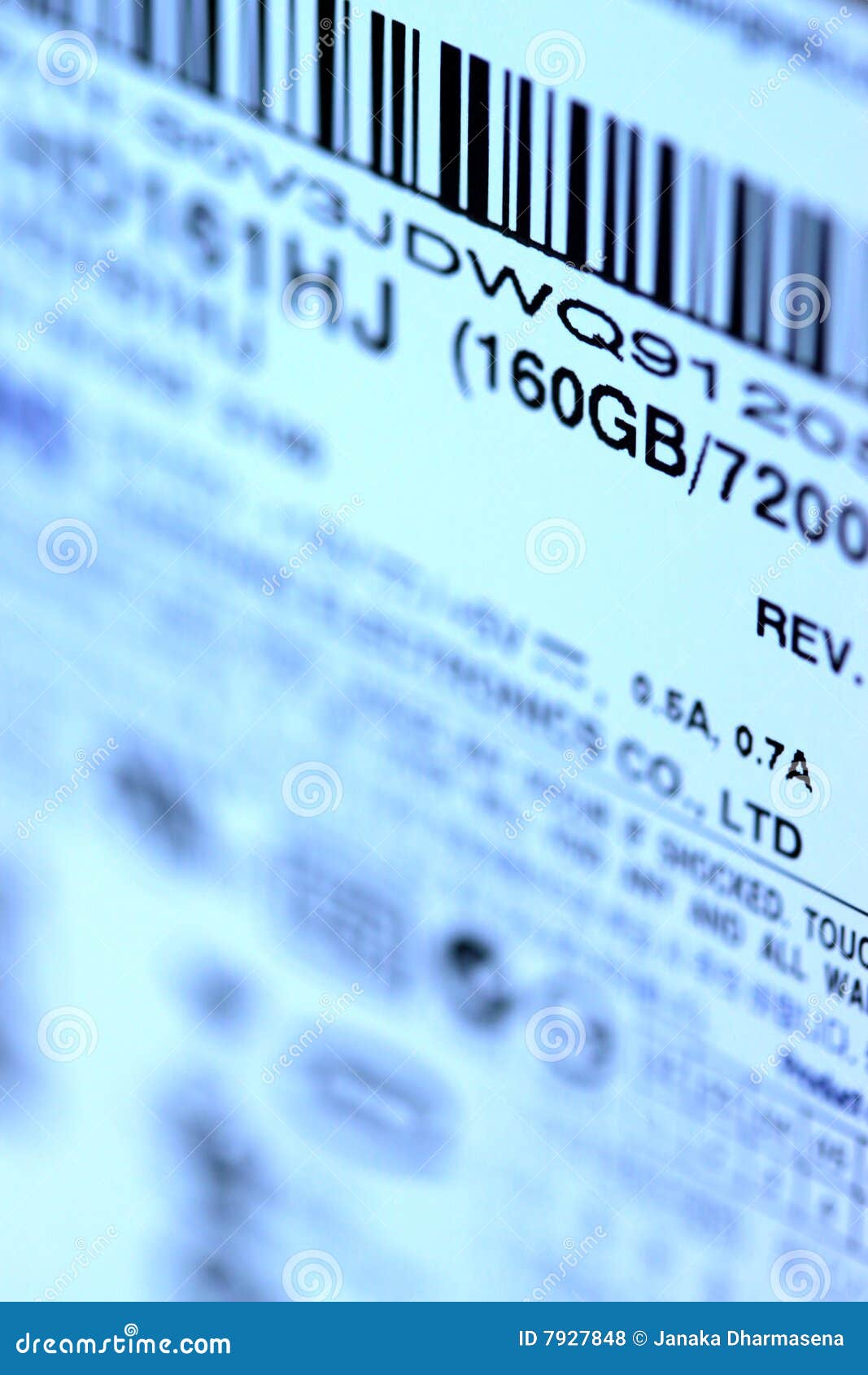 Bar code label stock photo. Image of blur, commercial - 7927848