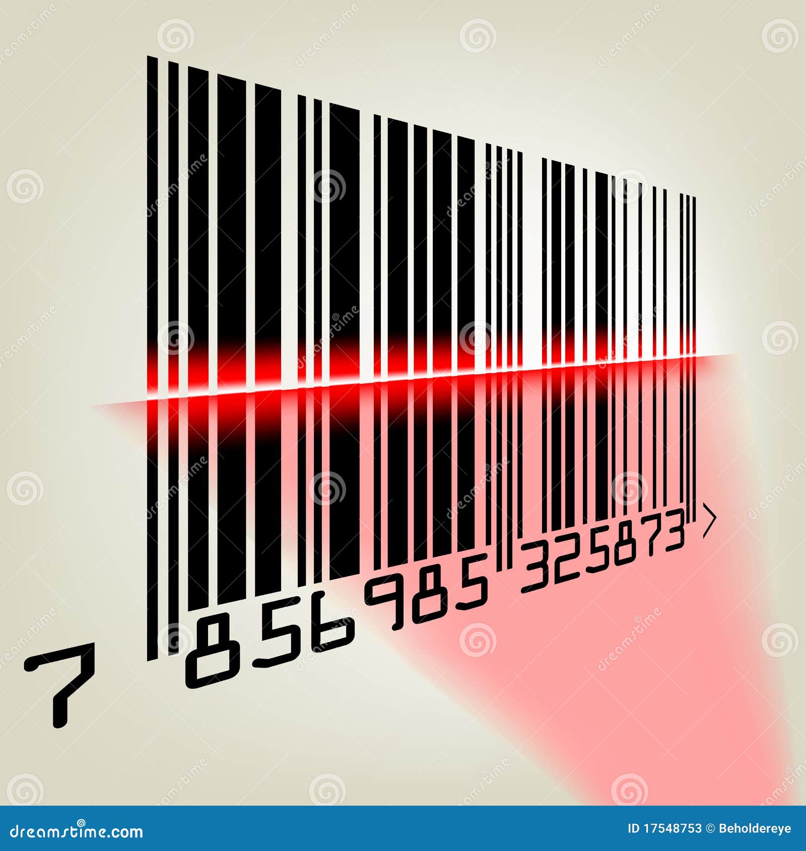 Bar Code with Laser Light. EPS 8 Stock Vector - Illustration of ...