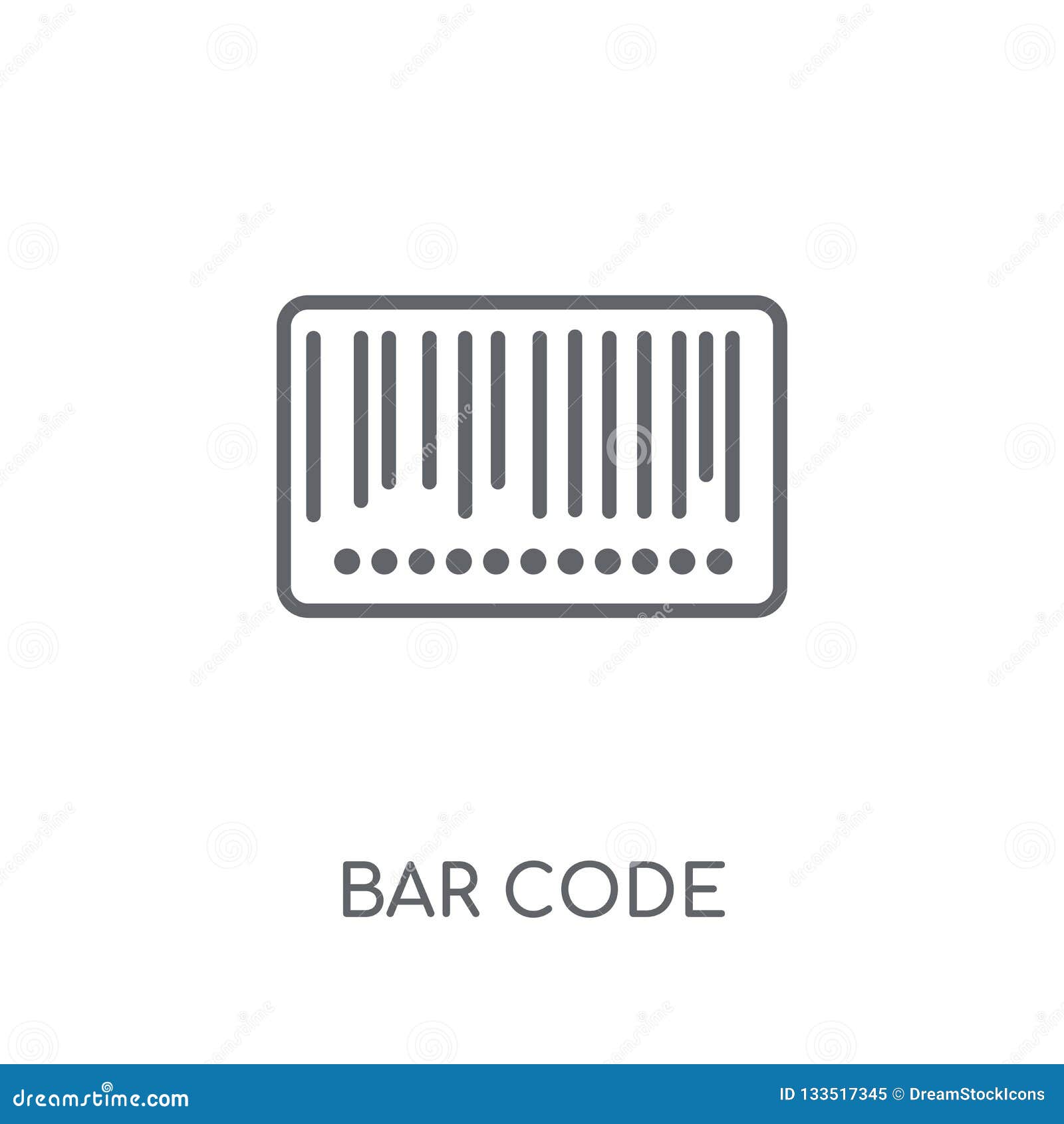 Bar Code Linear Icon. Modern Outline Bar Code Logo Concept on Wh Stock ...