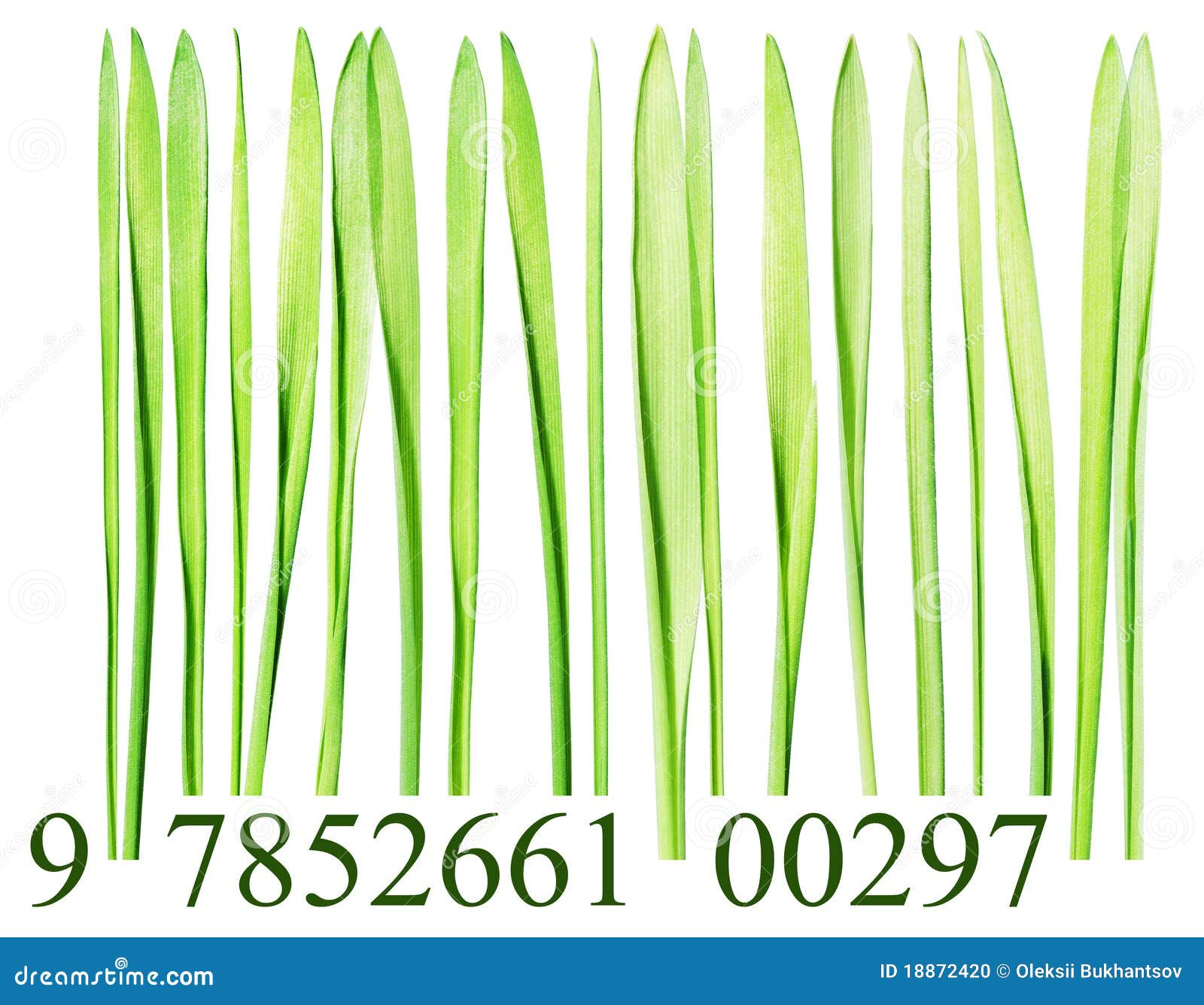 Bar Code Made from Grass Blades Stock Photo - Image of business ...