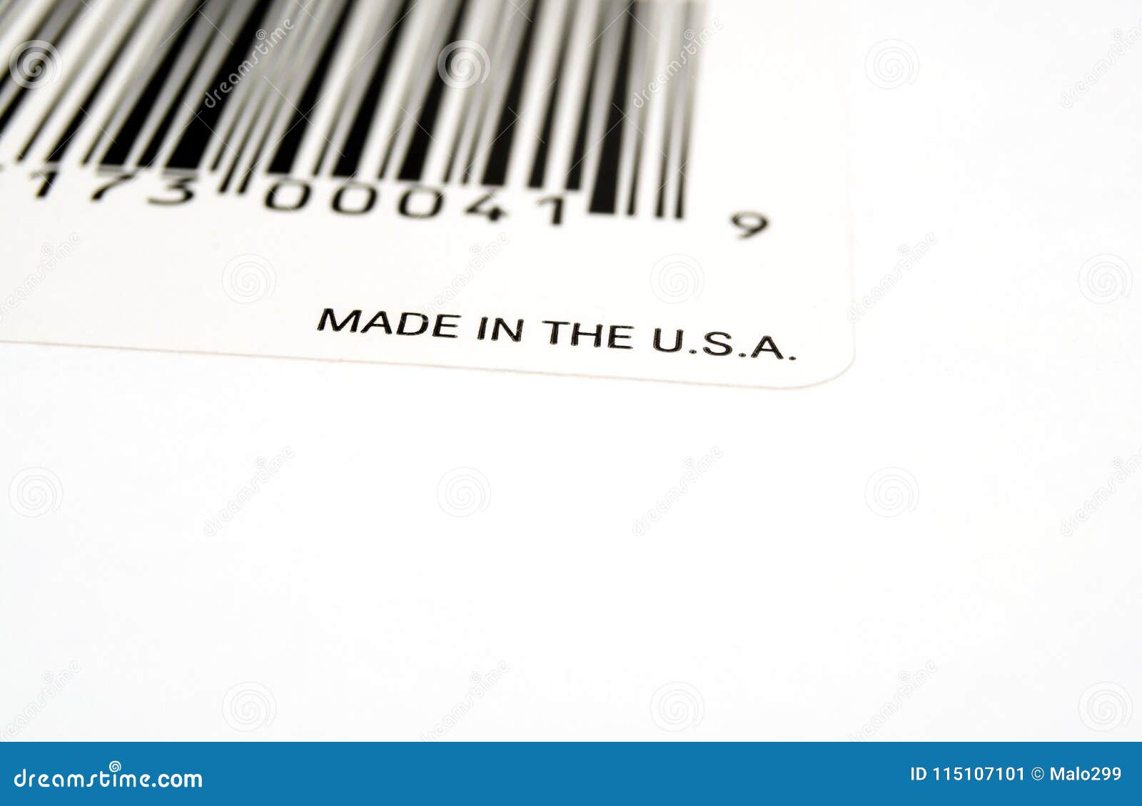 Bar Code Made in the U.s.a. Stock Image - Image of commercial, market ...