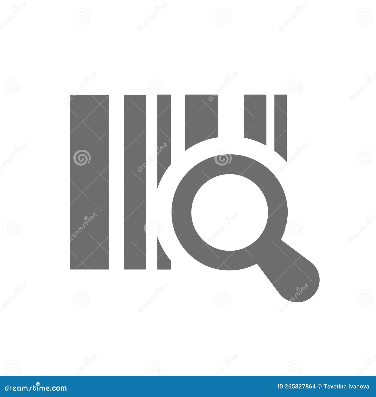 Bar Code and Magnifying Glass Filled Icon Stock Vector - Illustration ...
