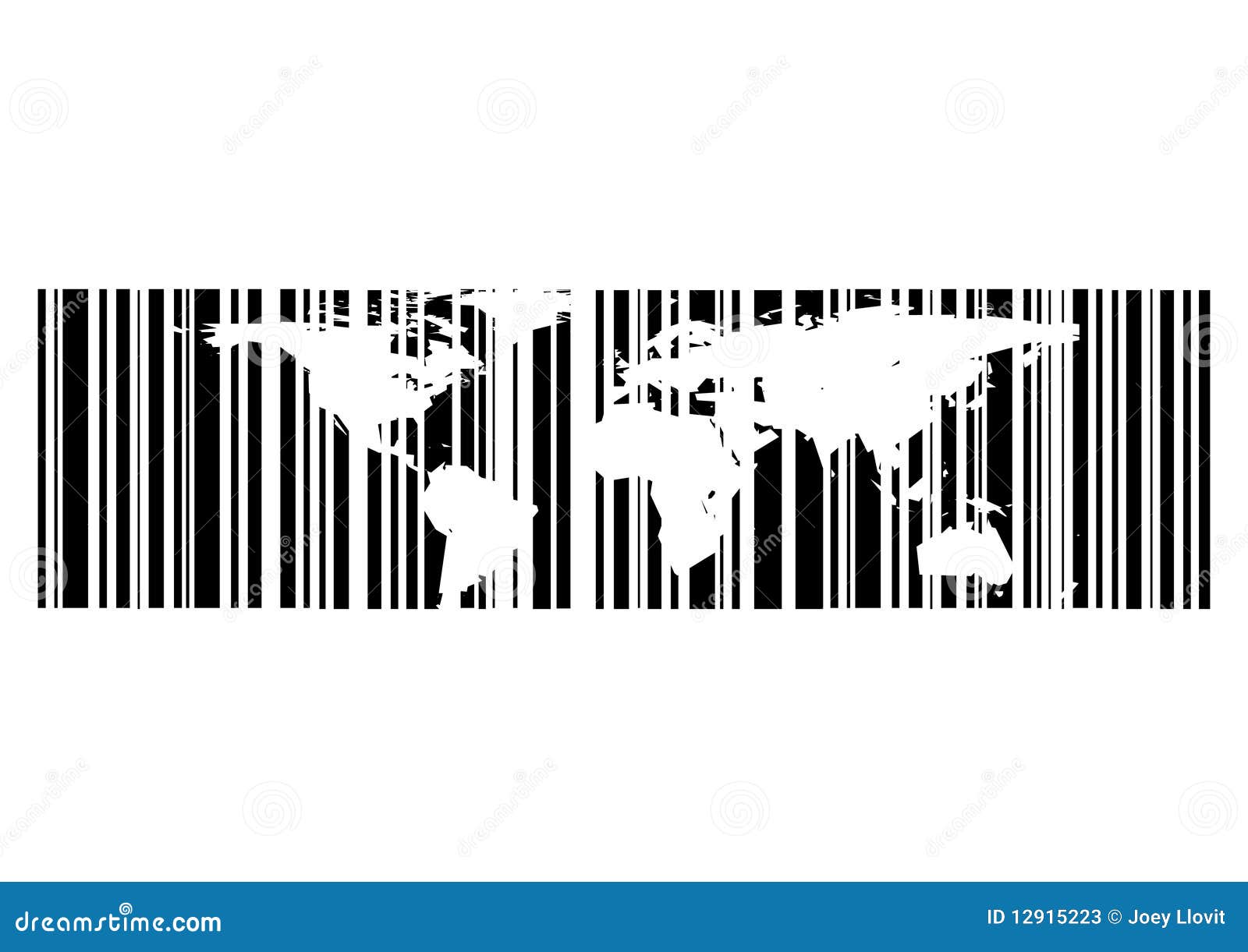 Bar Code Map Concept stock vector. Illustration of code - 12915223