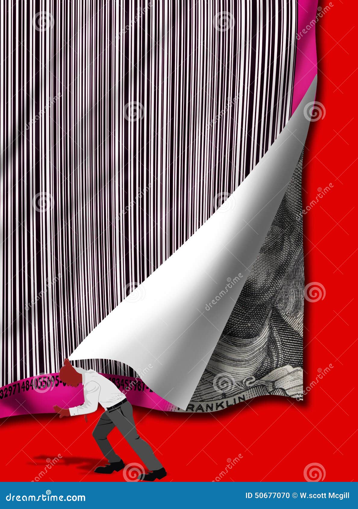 Bar Code Money. stock illustration. Illustration of commerce - 50677070