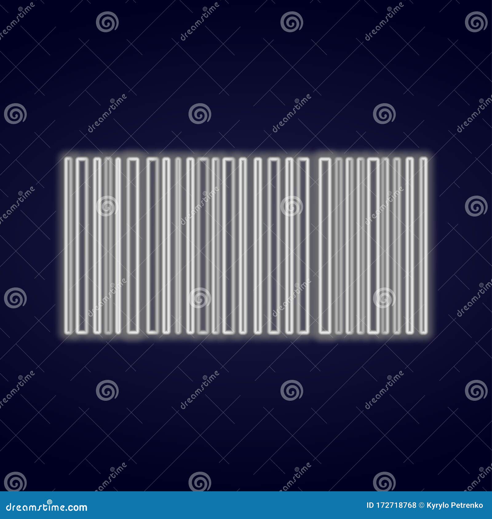 Bar Code Neon Cyber Monday Concept Vector Stock Illustration ...