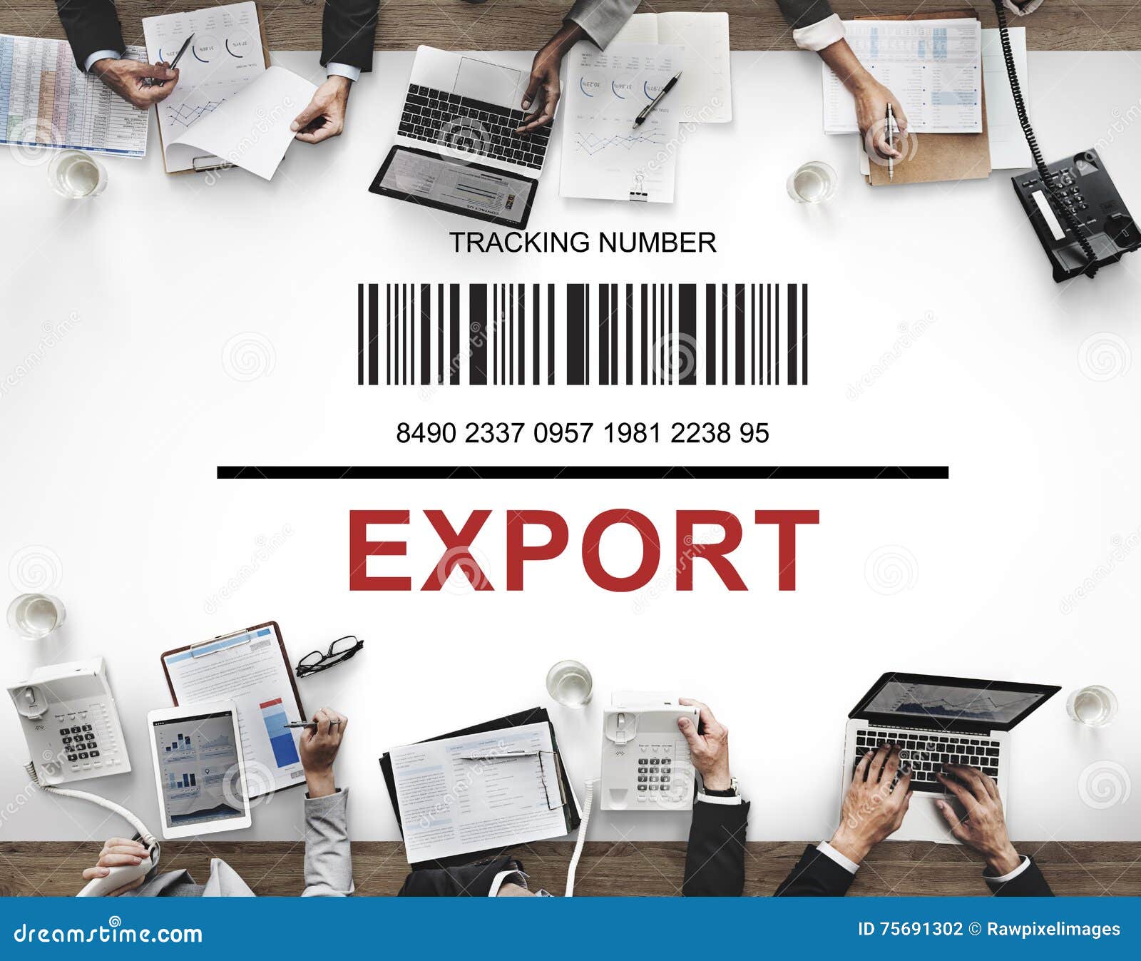 Bar Code Order Tracking Number Concept Stock Photo - Image of post ...