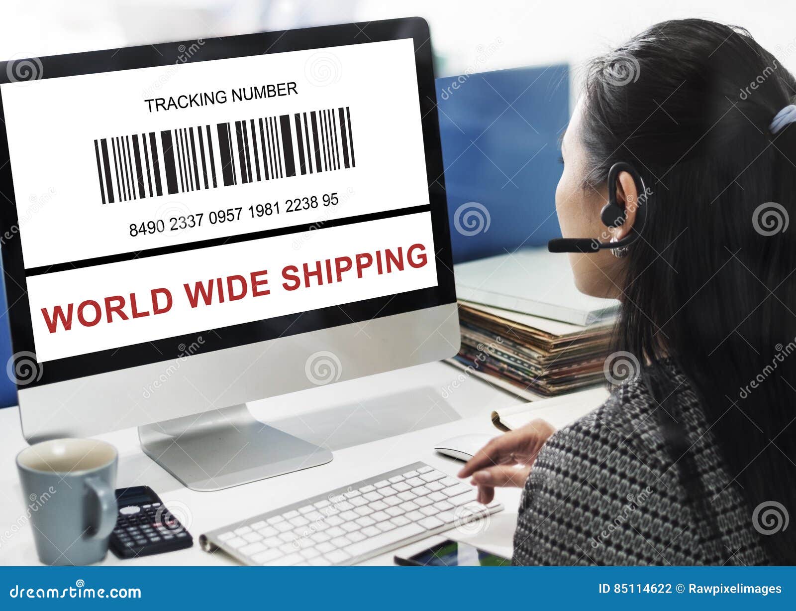 Bar Code Order Tracking Number Concept Stock Photo - Image of packaging ...
