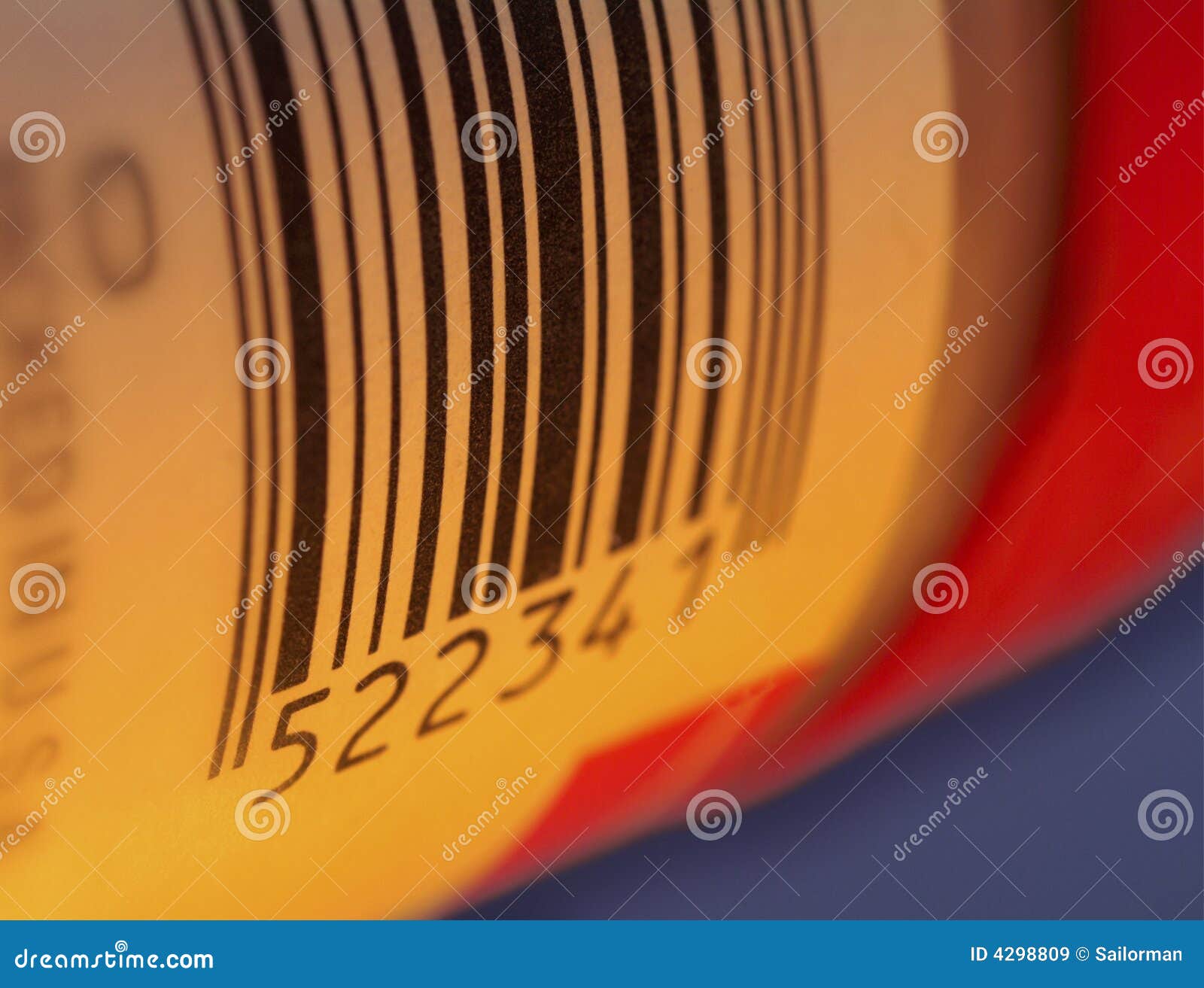 Bar Code on a Package Label Stock Image - Image of prices, pricing: 4298809