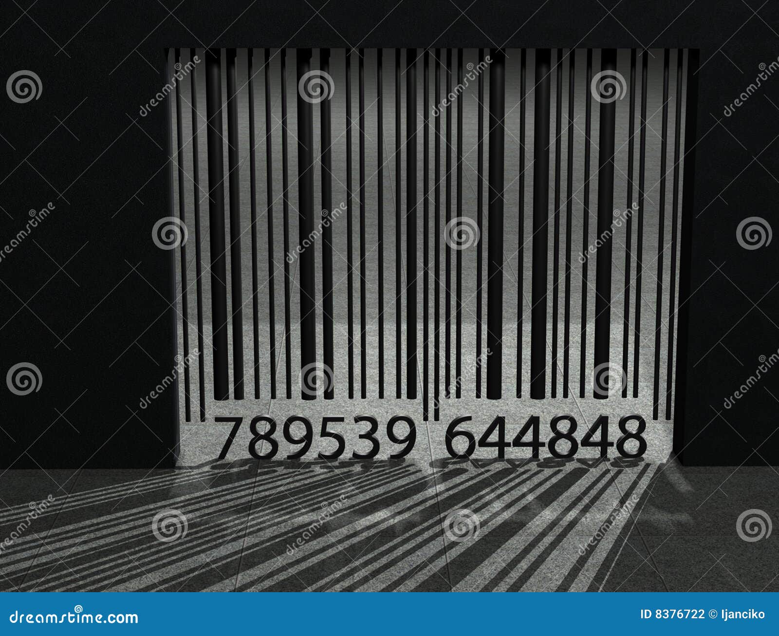 Bar code prison stock illustration. Illustration of selling - 8376722