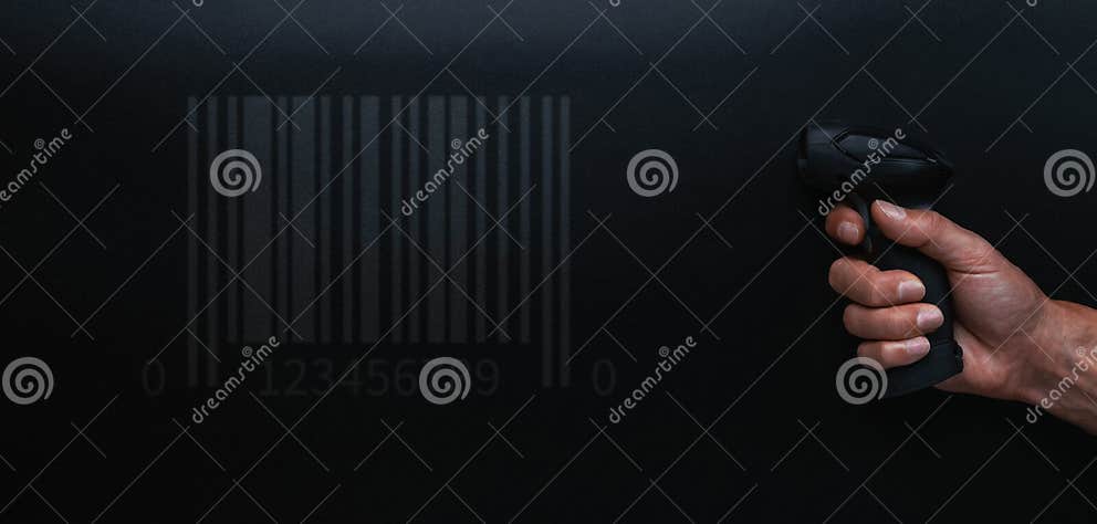 Bar Code. Retail Label Barcode Scan. Reader Laser Scanner for Warehouse ...