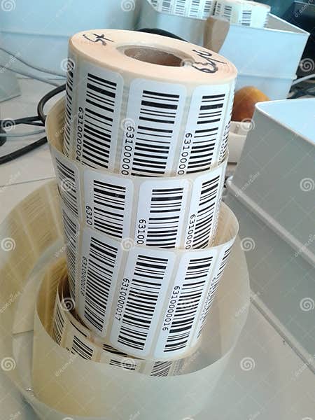 Bar code rolls stock photo. Image of printed, rolled - 41359998