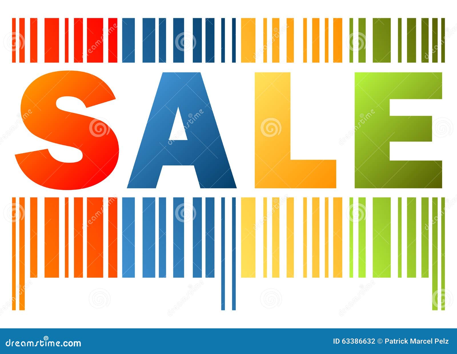 Bar code SALE stock vector. Illustration of economy, campaign - 63386632