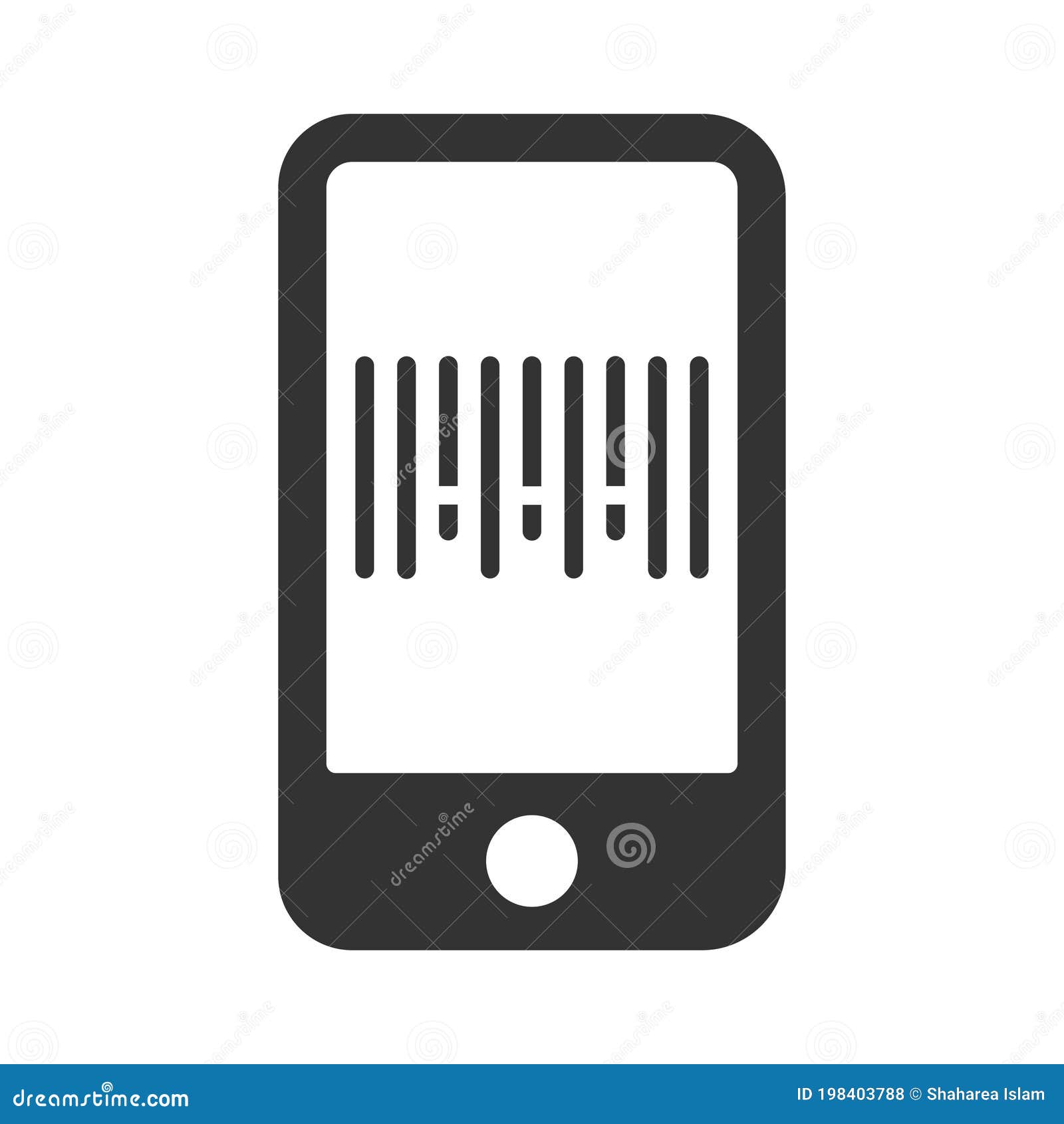Bar code scan icon stock vector. Illustration of designed - 198403788