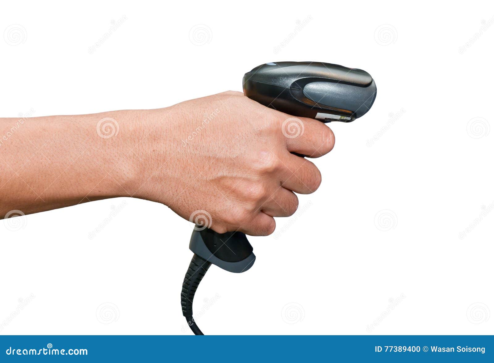 Cashier Hand Holding Credit Card Reader Machine And Package With Food ...