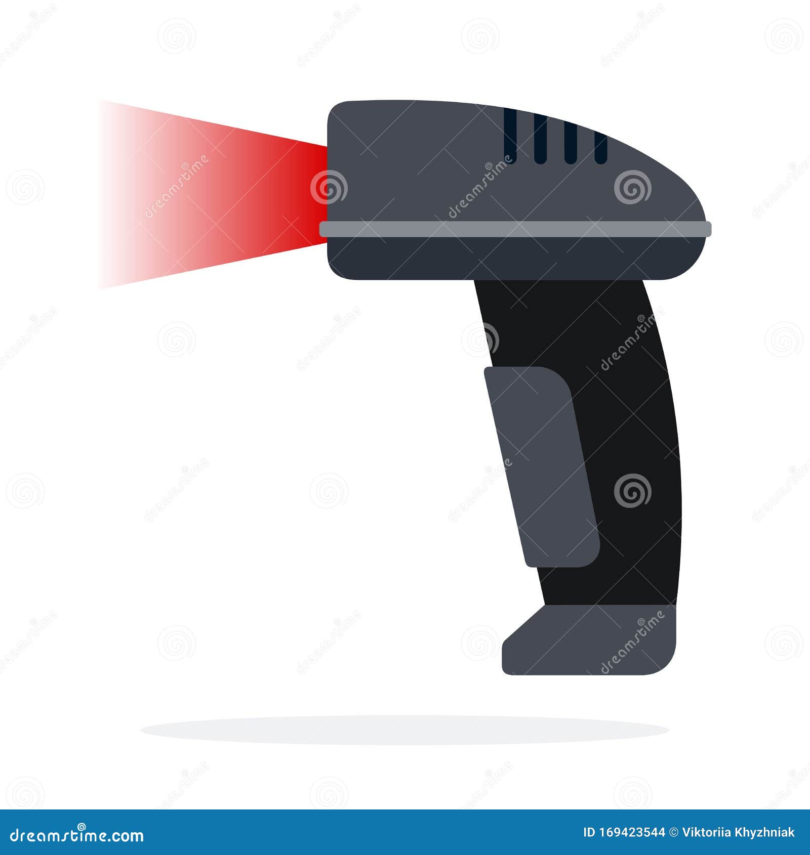 Bar Code Scanner Flat Icon Vector Isolated Stock Vector - Illustration ...