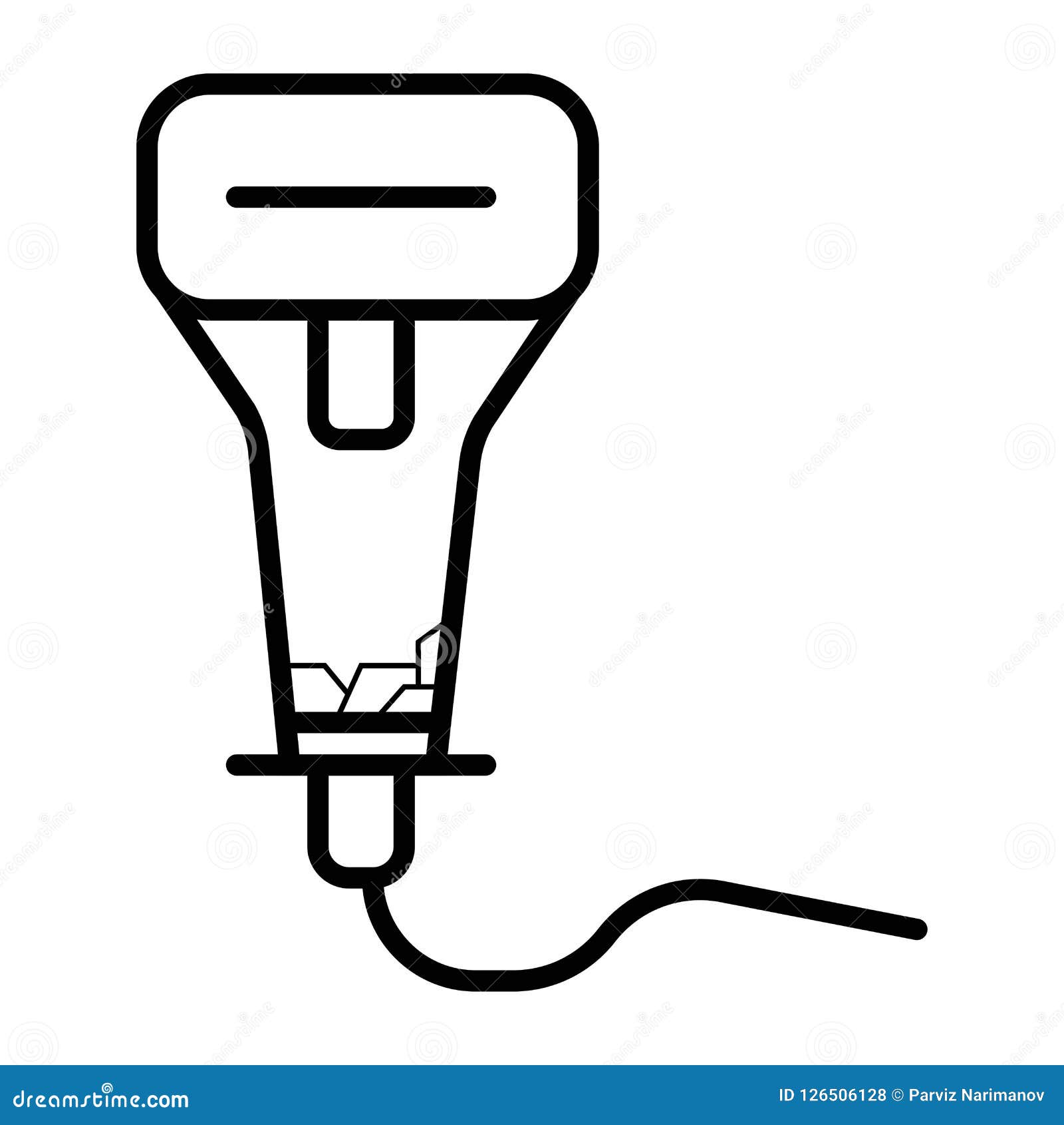 Bar code scanner icon stock illustration. Illustration of sign - 126506128