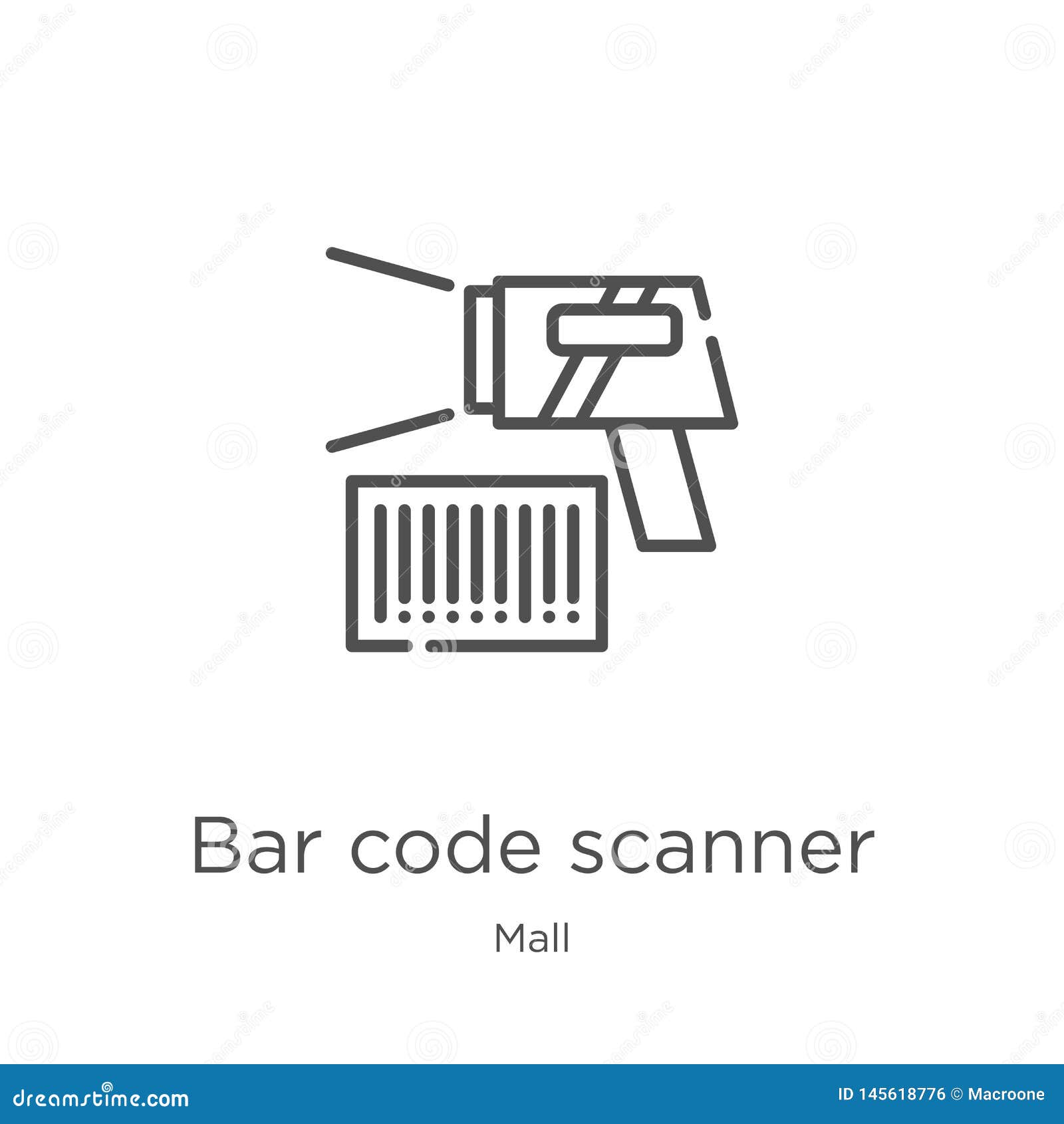 Bar Code Scanner Icon Vector from Mall Collection. Thin Line Bar Code ...