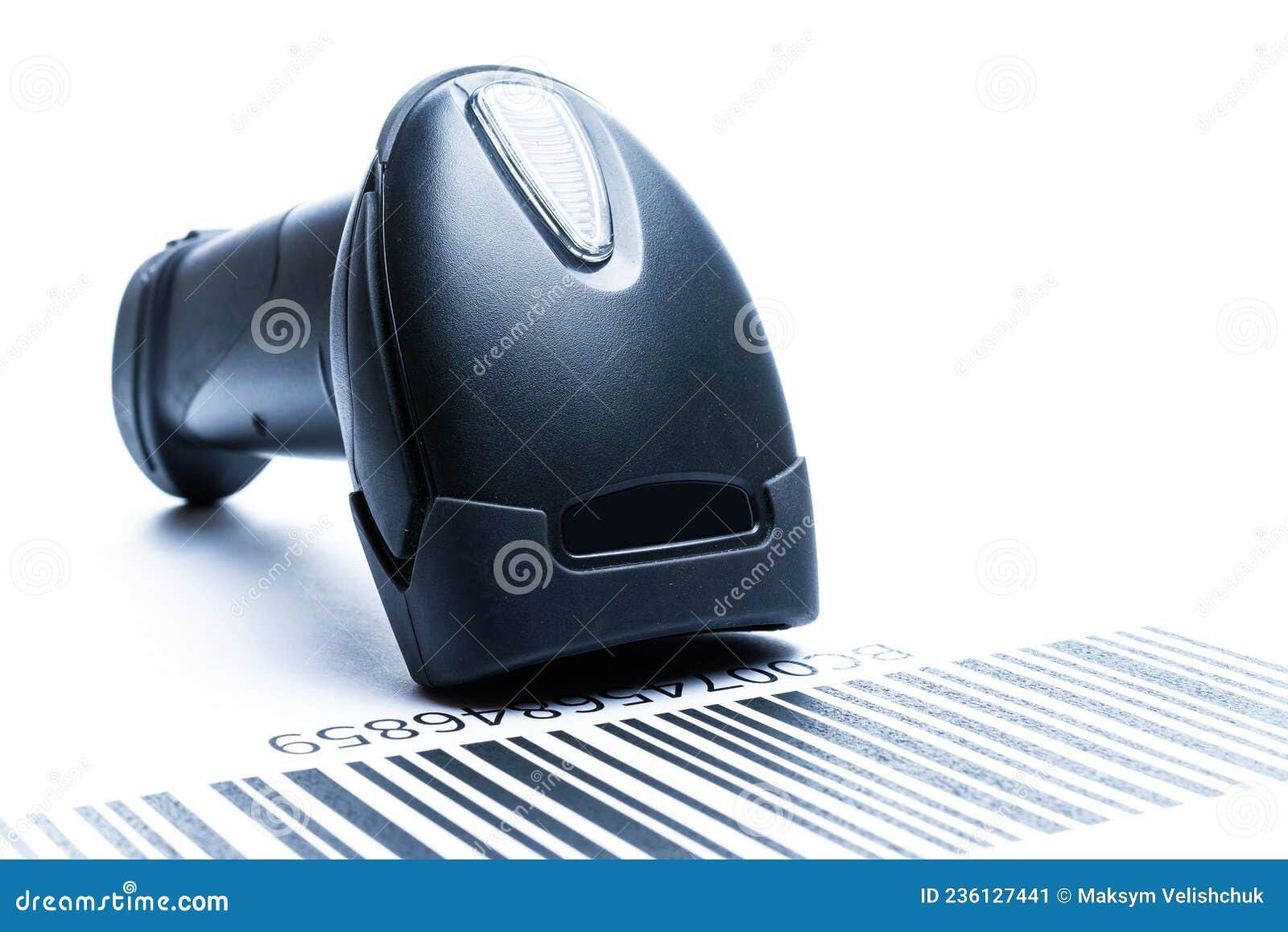 Bar Code Scanner. Reader Laser Scanner for Warehouse. Retail Label ...