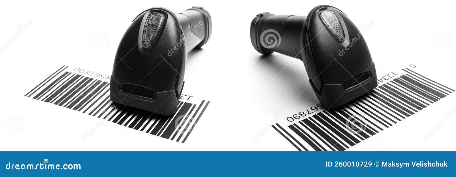 Bar Code Scanner Set. Reader Laser Scanner For Warehouse. Retail Label ...