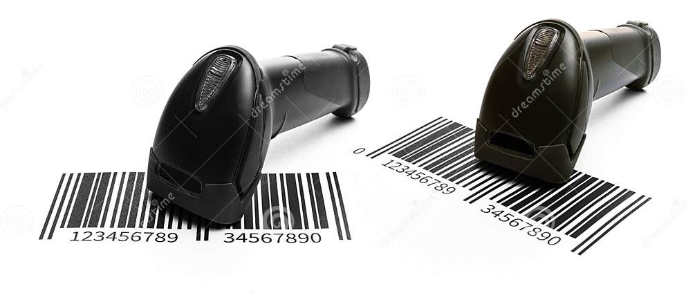 Bar Code Scanner Set. Retail Label Barcode Scan Stock Image - Image of ...