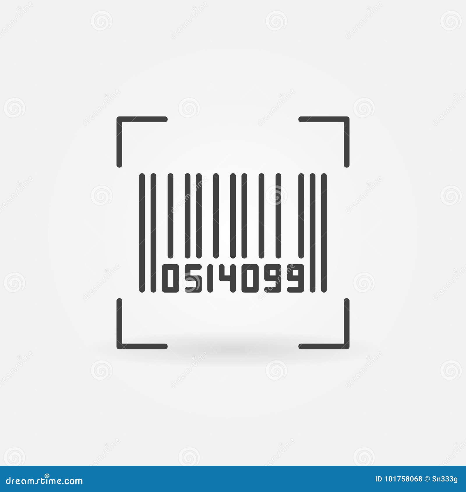 Bar Code Vector Concept Icon in Thin Line Style Stock Vector ...