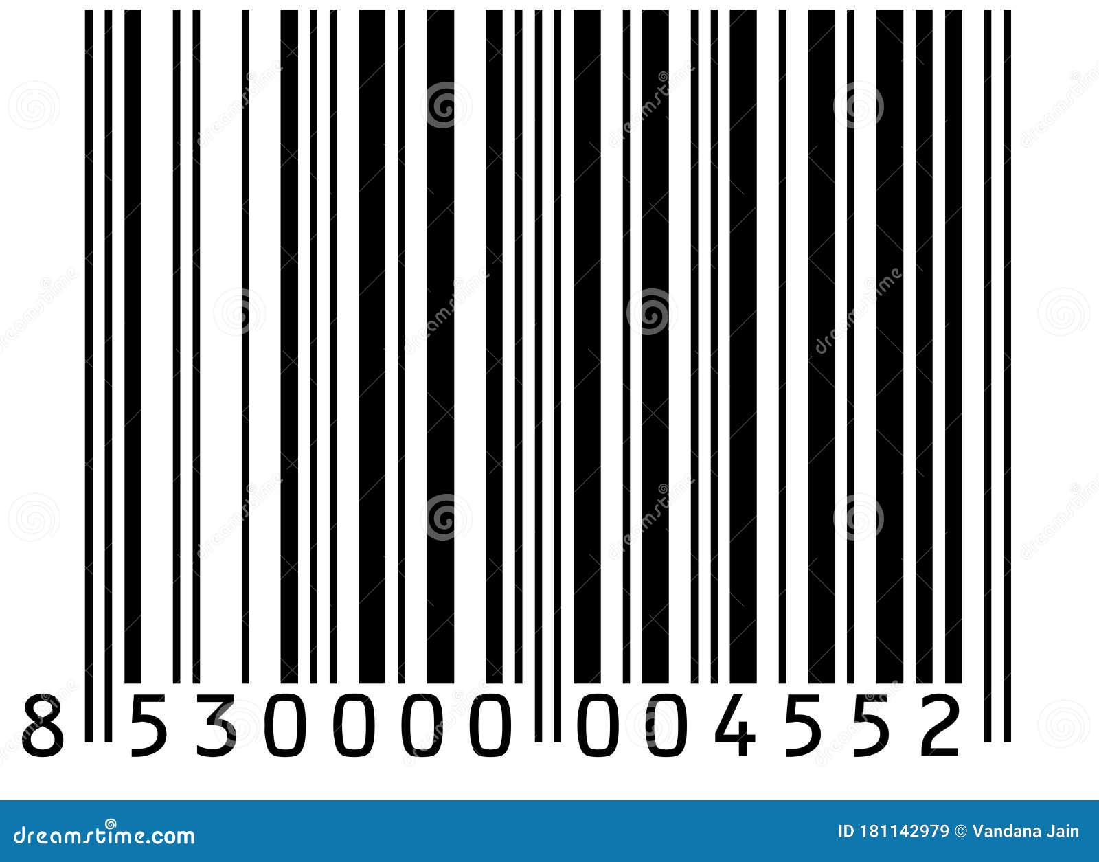 Bar Code. Barcodes Represented Data by Varying the Widths and Spacings of Parallel Lines. Stock ...