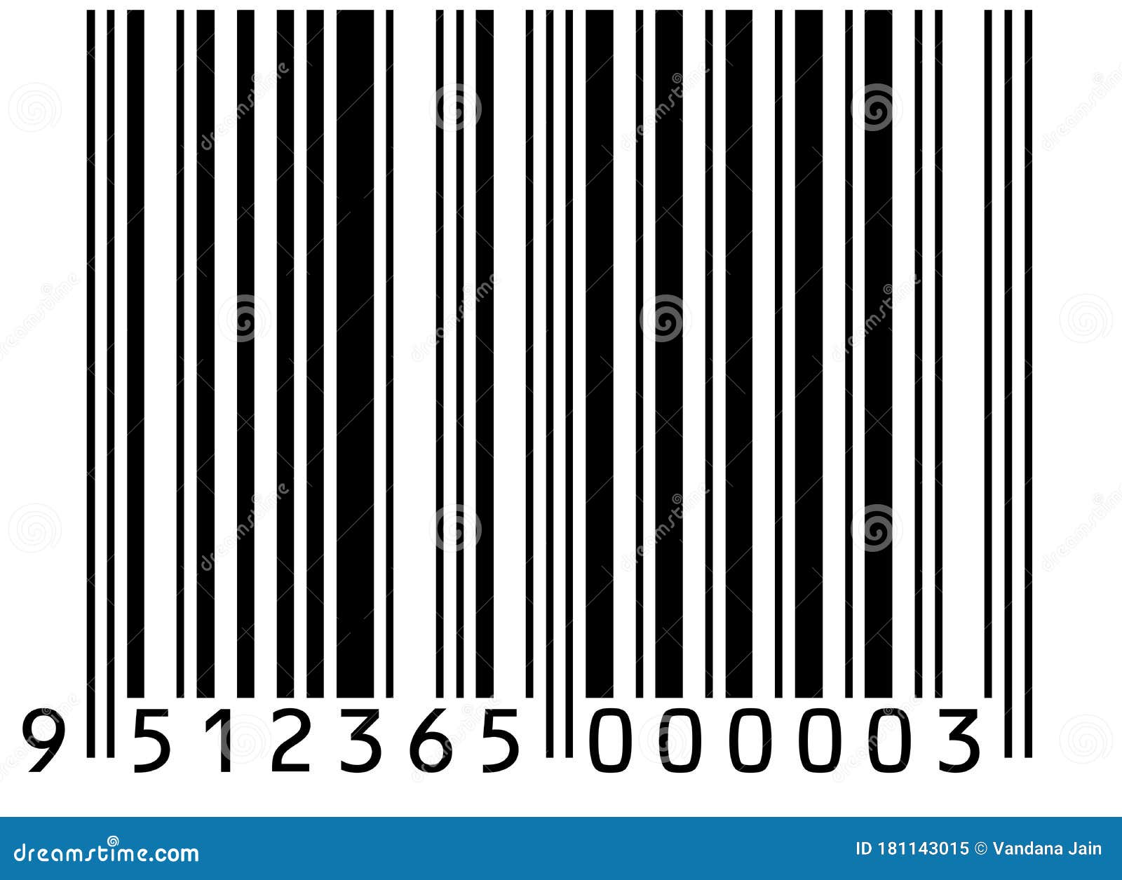 Bar Code. Barcodes Represented Data by Varying the Widths and Spacings of Parallel Lines. Stock ...