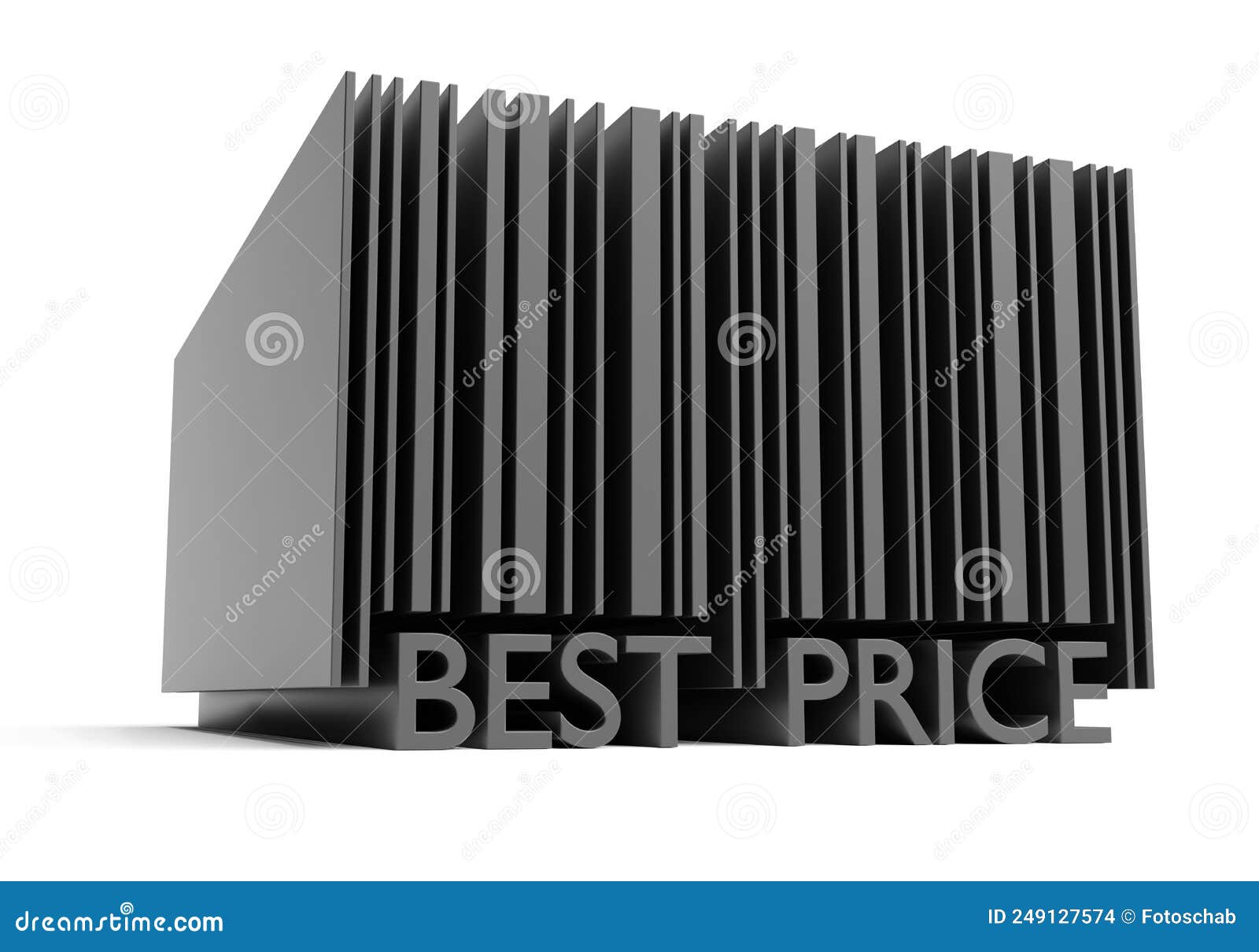 Bar Code with the Words BEST PRICE. 3D Render Stock Illustration ...