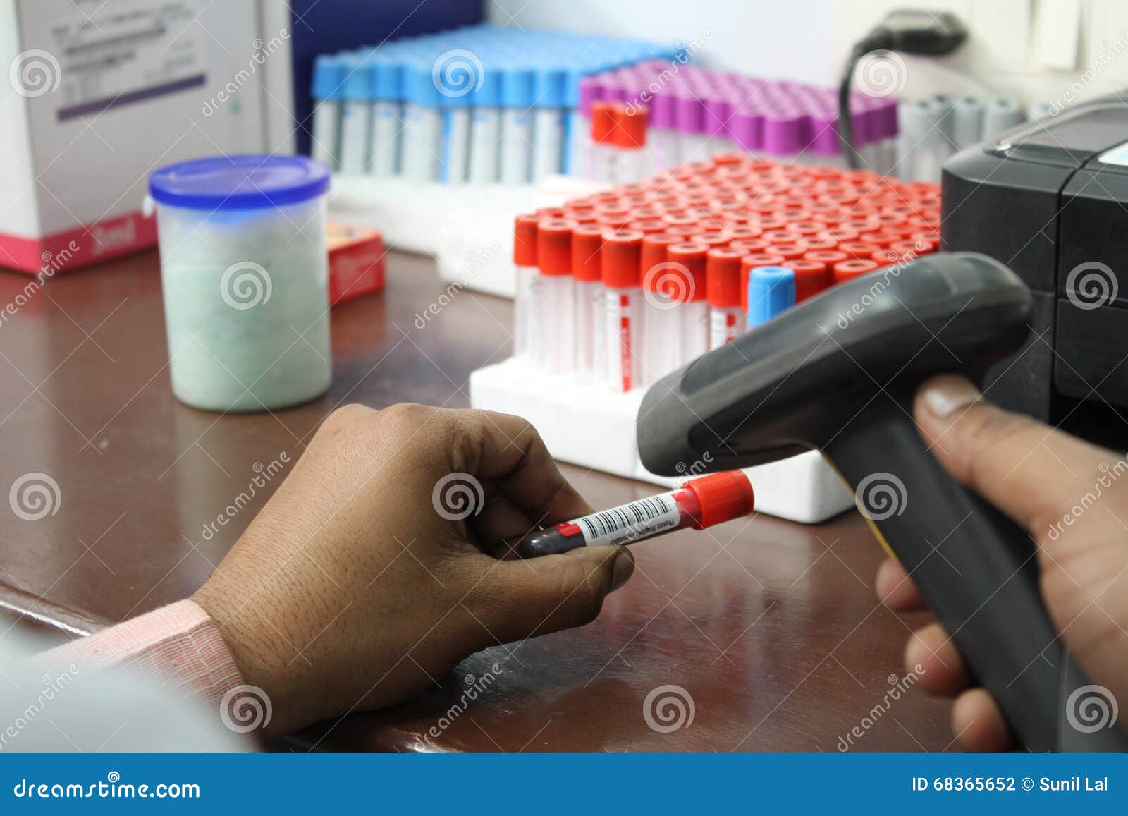 Bar Coded Blood Samples stock photo. Image of gastroenterology - 68365652