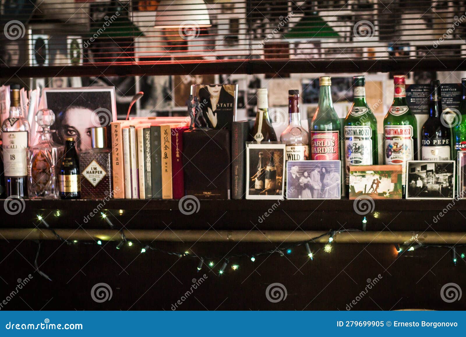 Bar Counter of an Old Cafe-bar Editorial Image - Image of drink, night ...