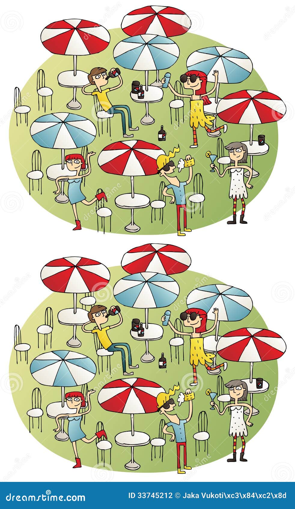Bar Differences Visual Game Vector Illustration | CartoonDealer.com ...