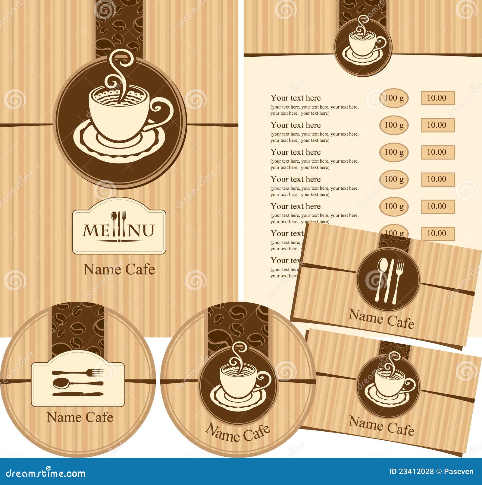 Bar do estilo do menu ilustração do vetor. Ilustração de copo - 23412028