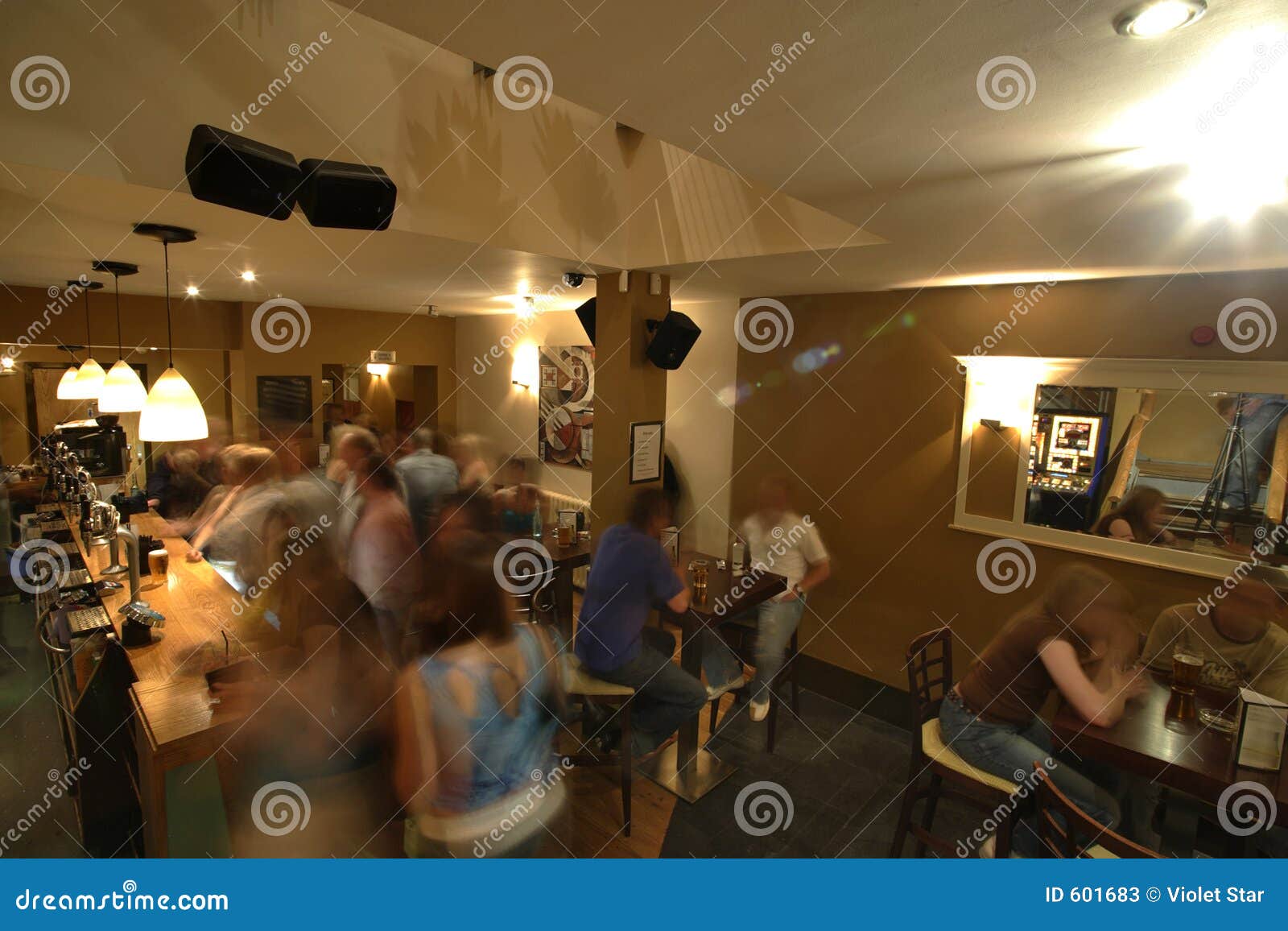 Bar full of blured people stock image. Image of girls, boys - 601683