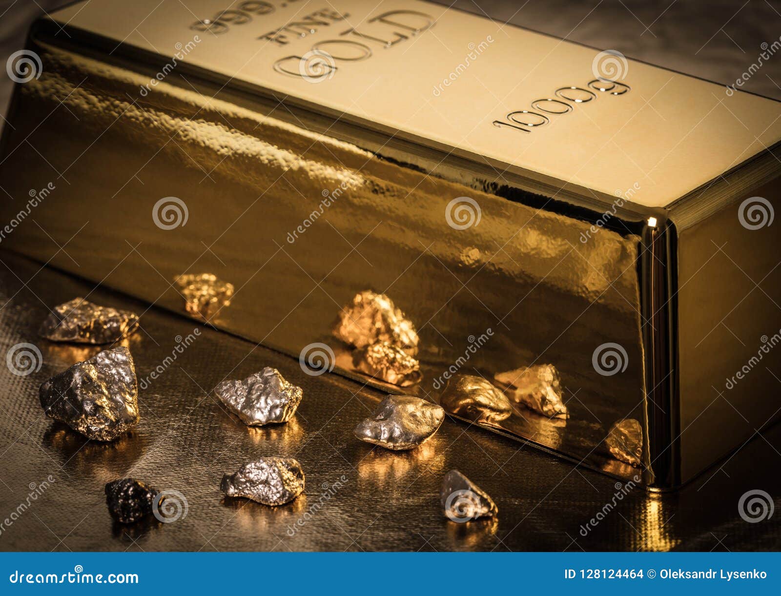 Bar of gold close-up stock photo. Image of pure, ingot - 128124464