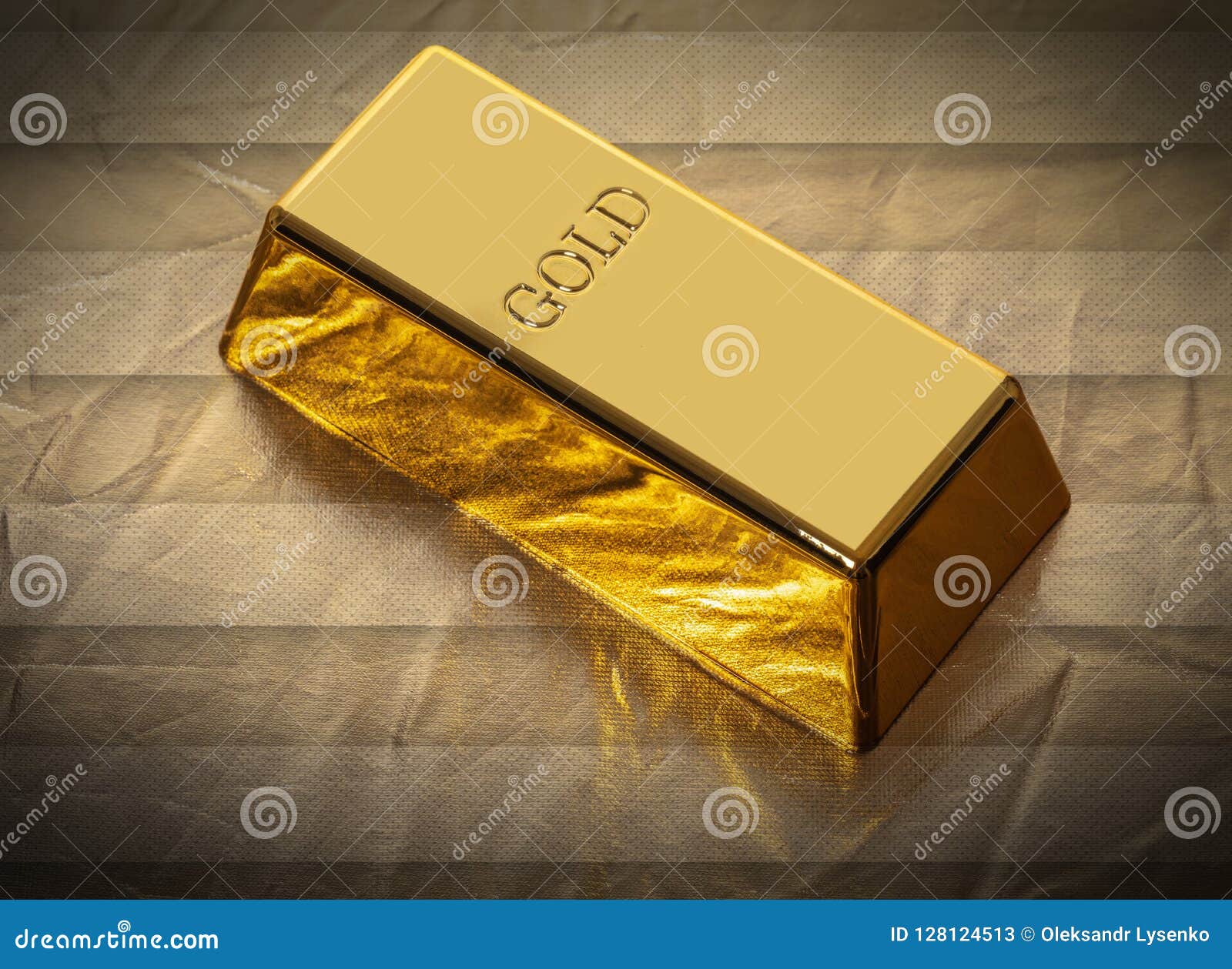 Bar of gold close-up stock image. Image of monetary - 128124513