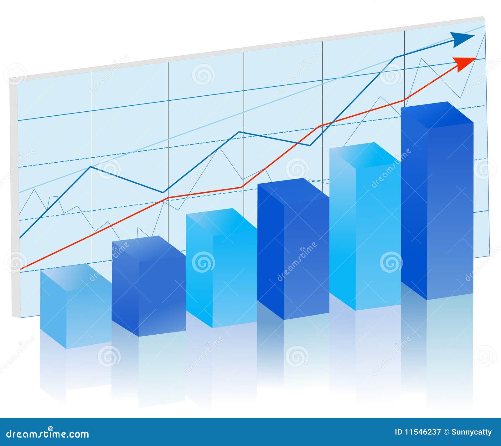Bar graph stock vector. Illustration of forecasting, increase - 11546237