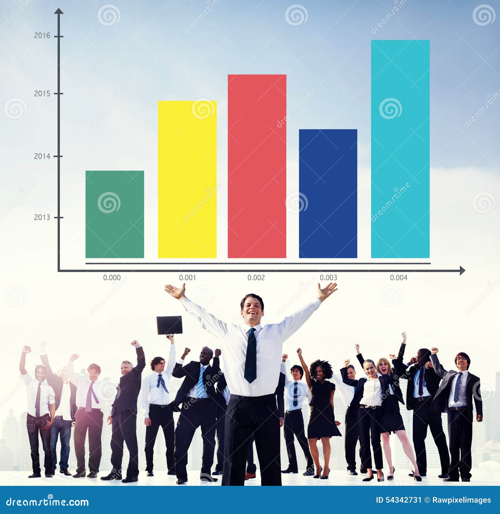 Bar Graph Analysis Achievement Improvement Strategy Success Concept ...