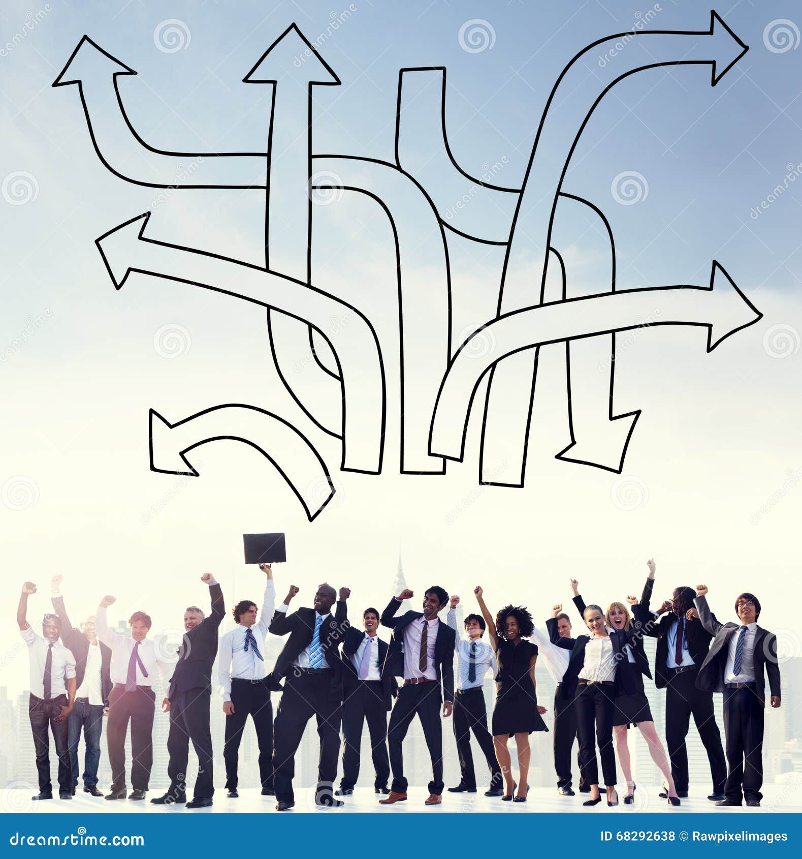 Direction Intersection Decision Option Chance Concept Stock Photo ...