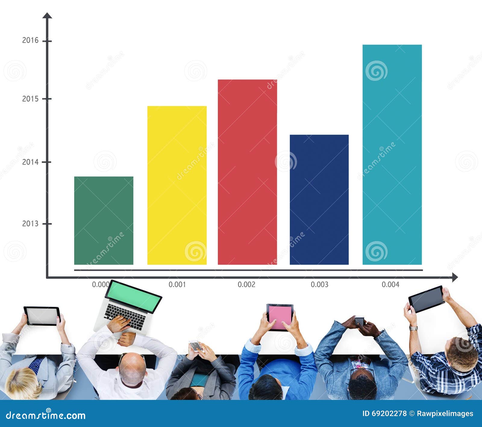Bar Graph Analysis Achievement Improvement Strategy Success Concept ...