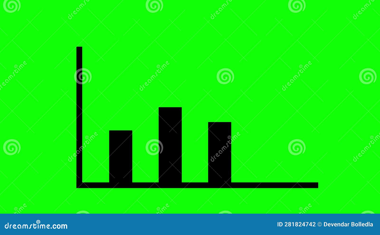 Bar Graph Animation Motion Graphics with Green Screen Background Stock ...