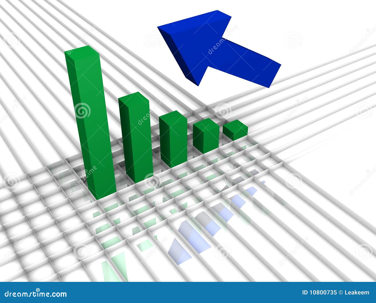 Bar graph and arrow stock illustration. Illustration of grid - 10800735