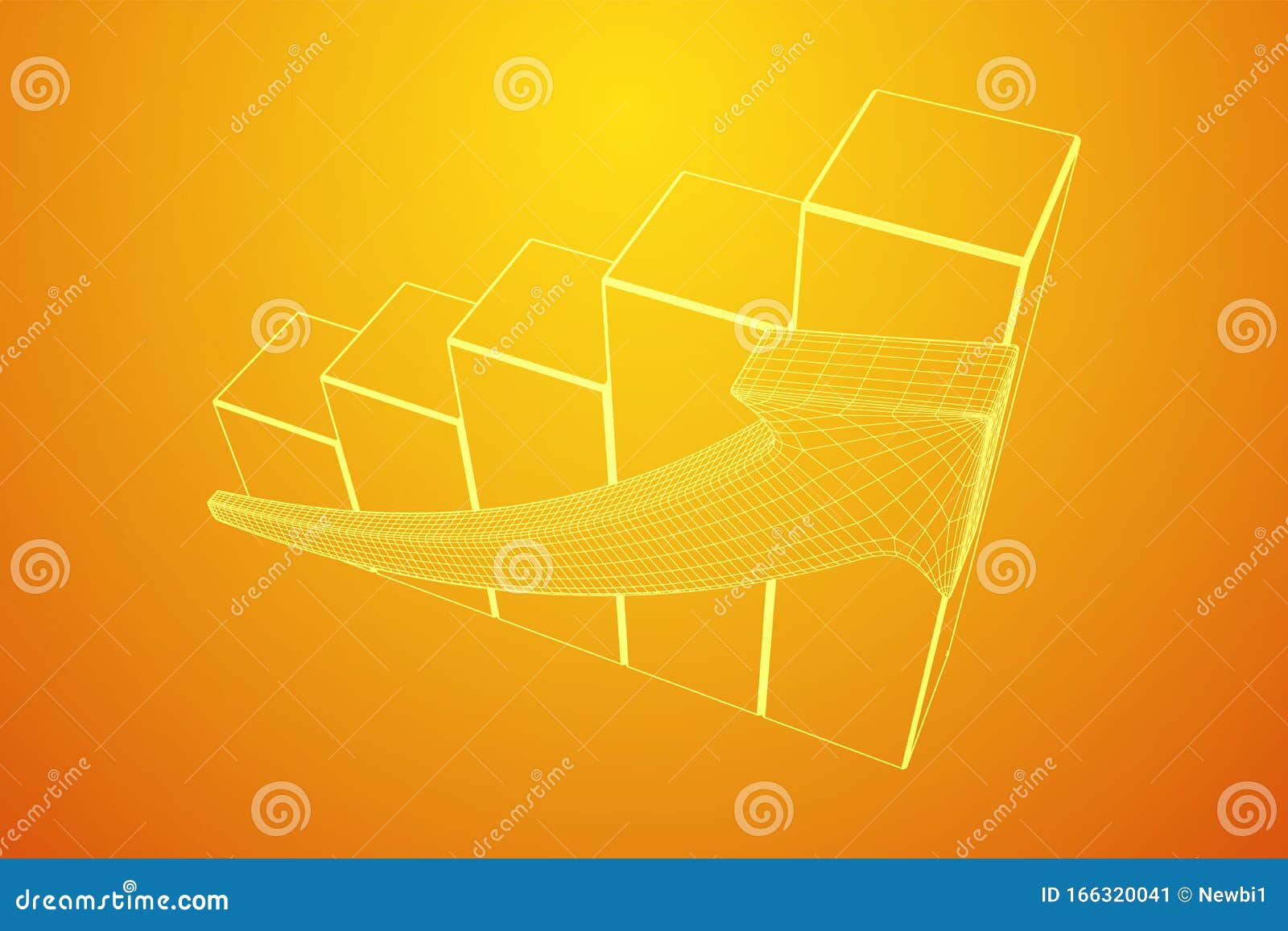 Bar Graph with Arrow Grow, Chart, Business Concept. Stock Vector ...