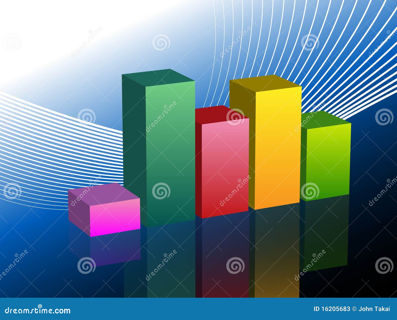 Bar Graph Business Chart Slide Cartoon Vector | CartoonDealer.com #16205683